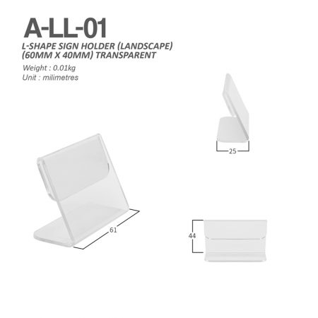 Acrylic Tag Holder (Single Sided) | Botak Sign Pte Ltd