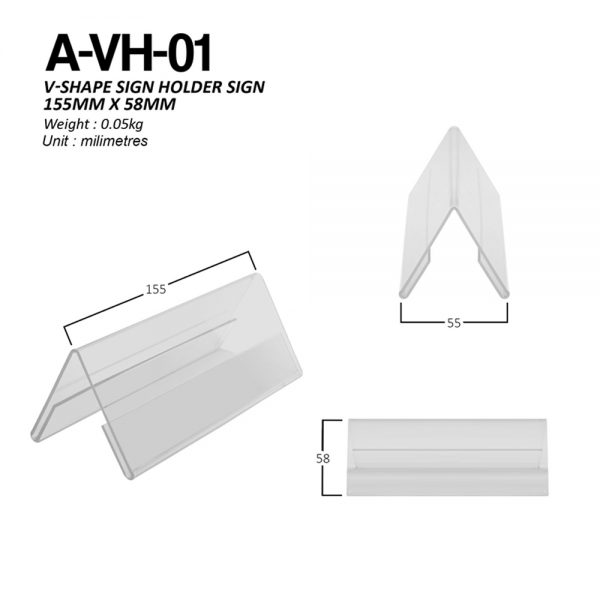V-Shape Holder (Small) | Botak Sign Pte Ltd