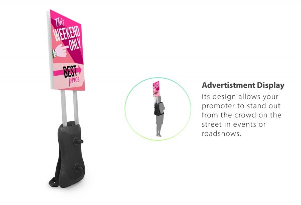 Man Pack Mobile Sign with Alum. Bars (System Only) - Blank A2 Size TP ...