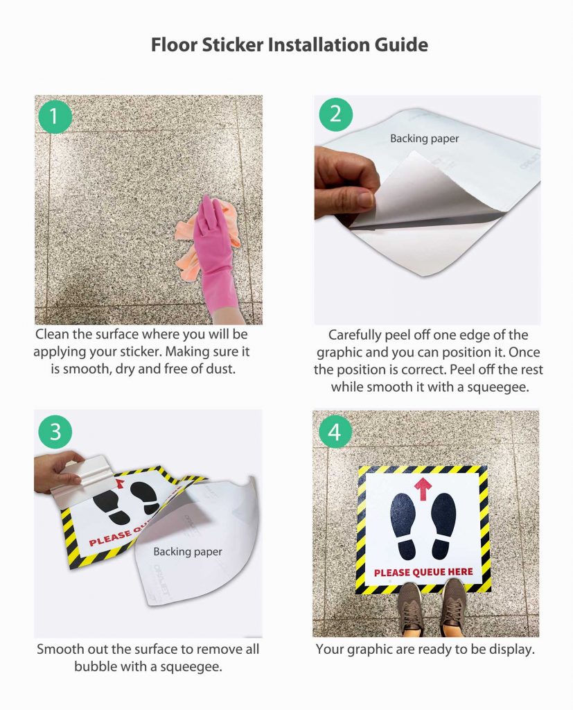 Floor Stickers | Botak Sign Pte Ltd