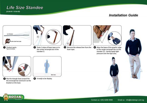 Aluminum Standee - 1.6m | Botak Sign