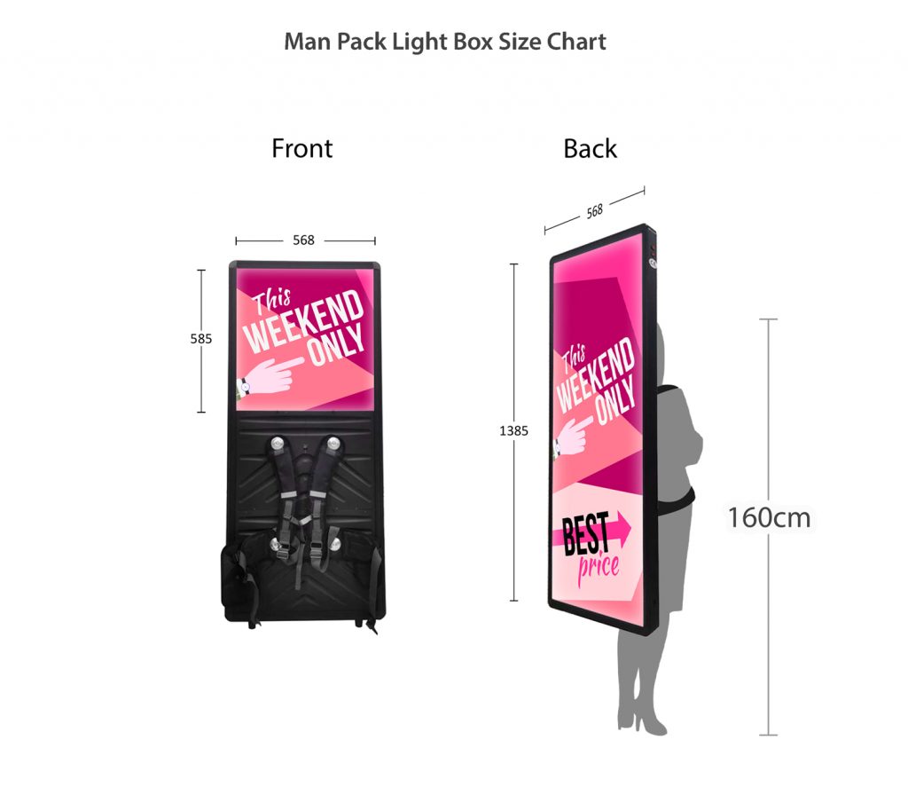 Back Pack Light Box | Botak Sign Pte Ltd