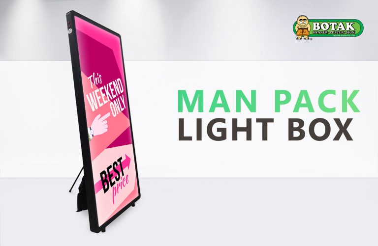 Back Pack Light Box | Botak Sign Pte Ltd