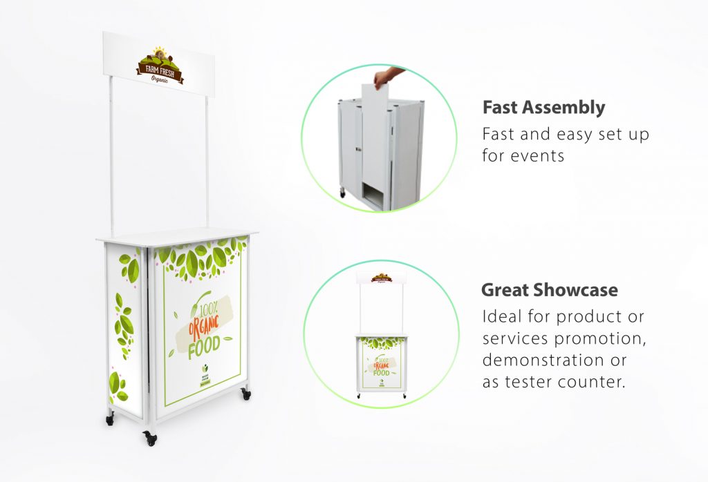 Mobile Promotion Counter - Large | Botak Sign Pte Ltd