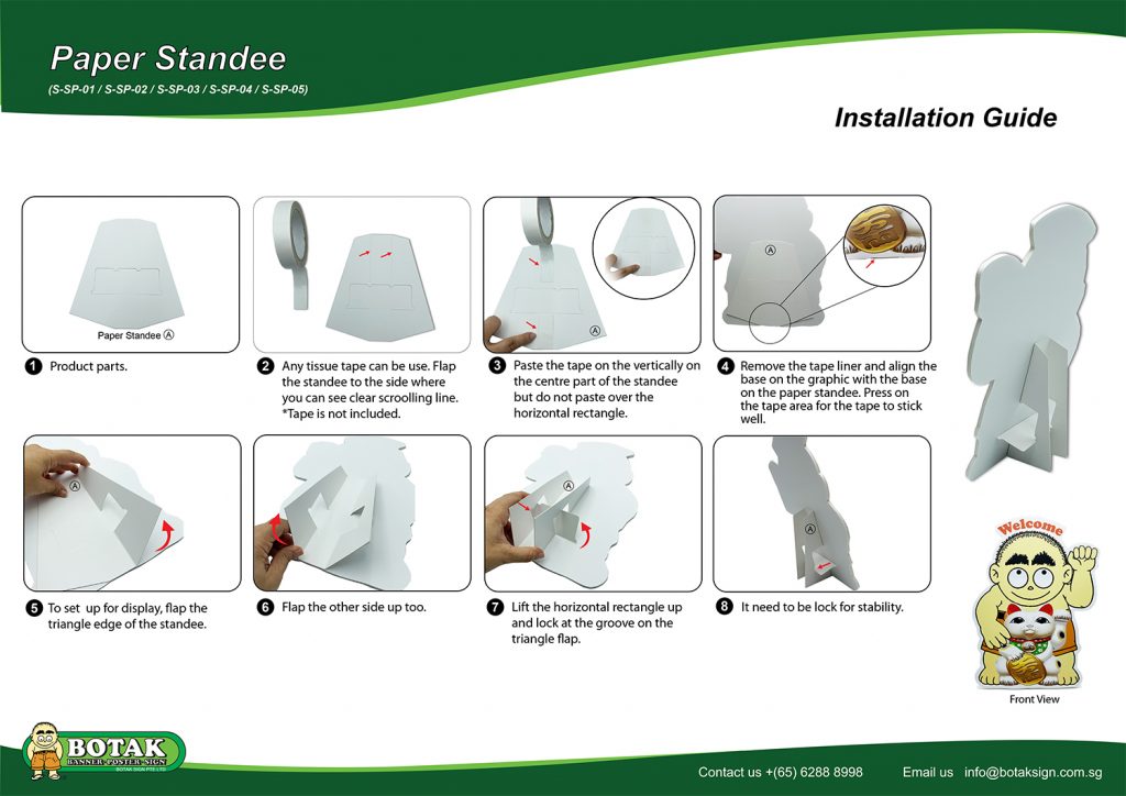 Paper Standee - A5 | Botak Sign Pte Ltd