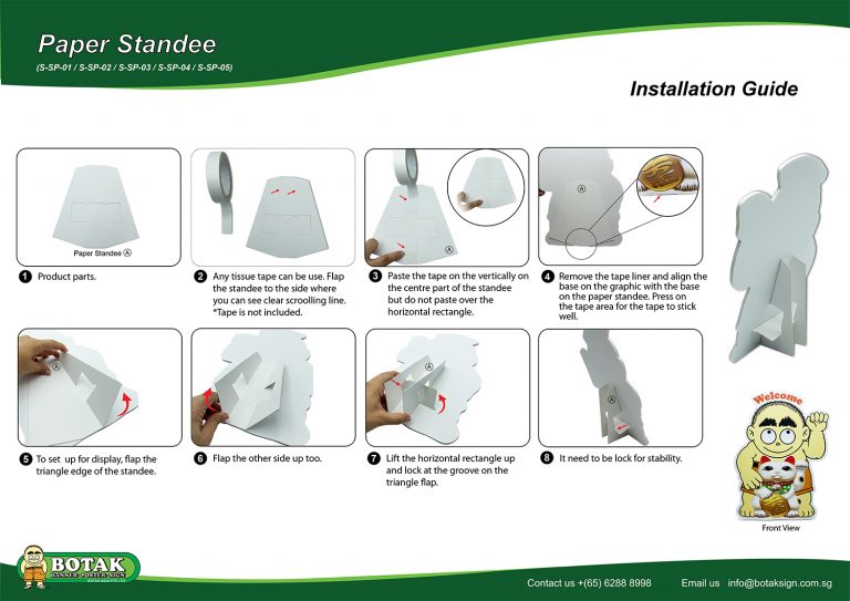 Paper Standee - A6 | Botak Sign Pte Ltd