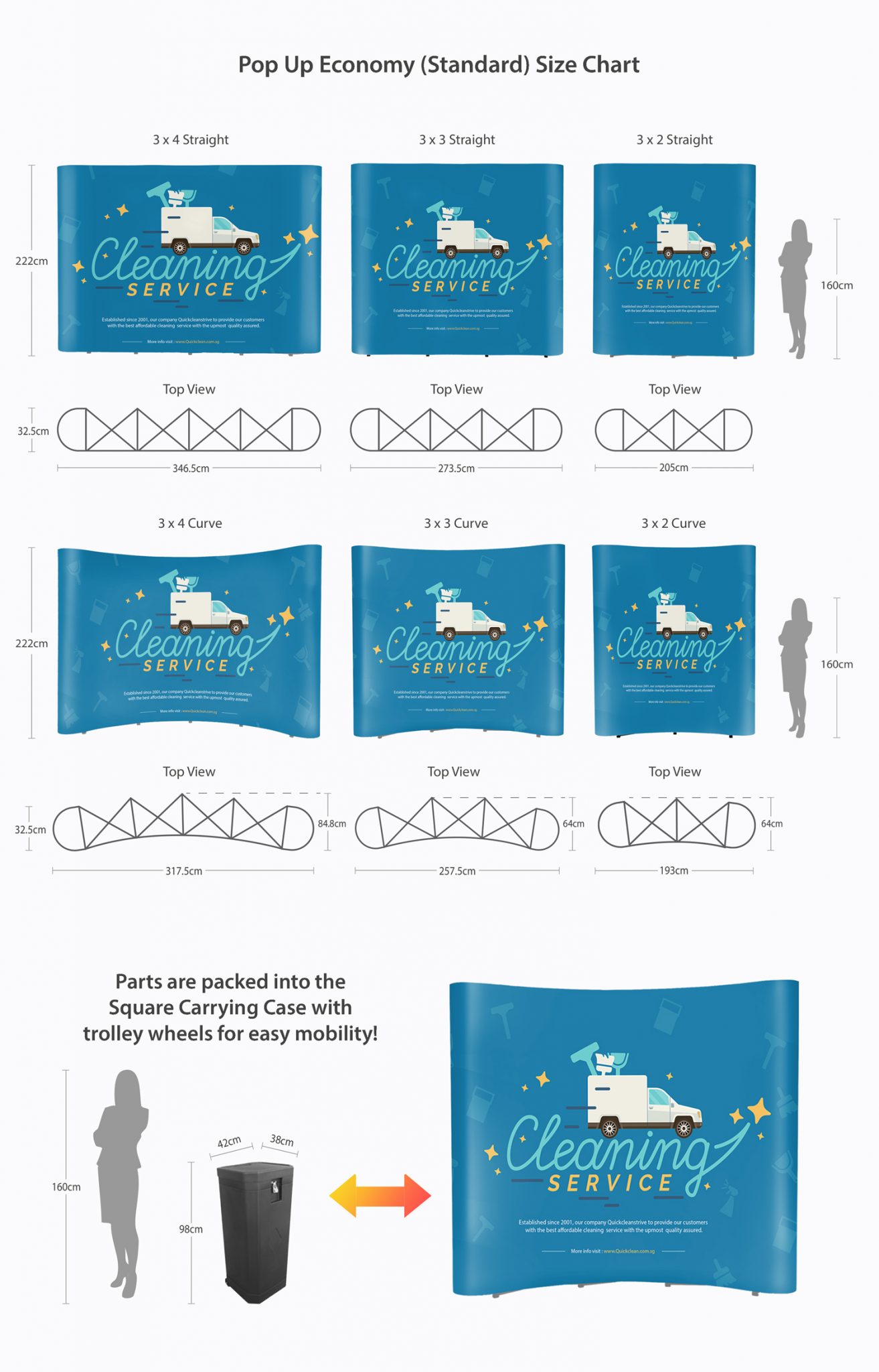 Standard Pop-Up (3 x 3) - Straight | Botak Sign