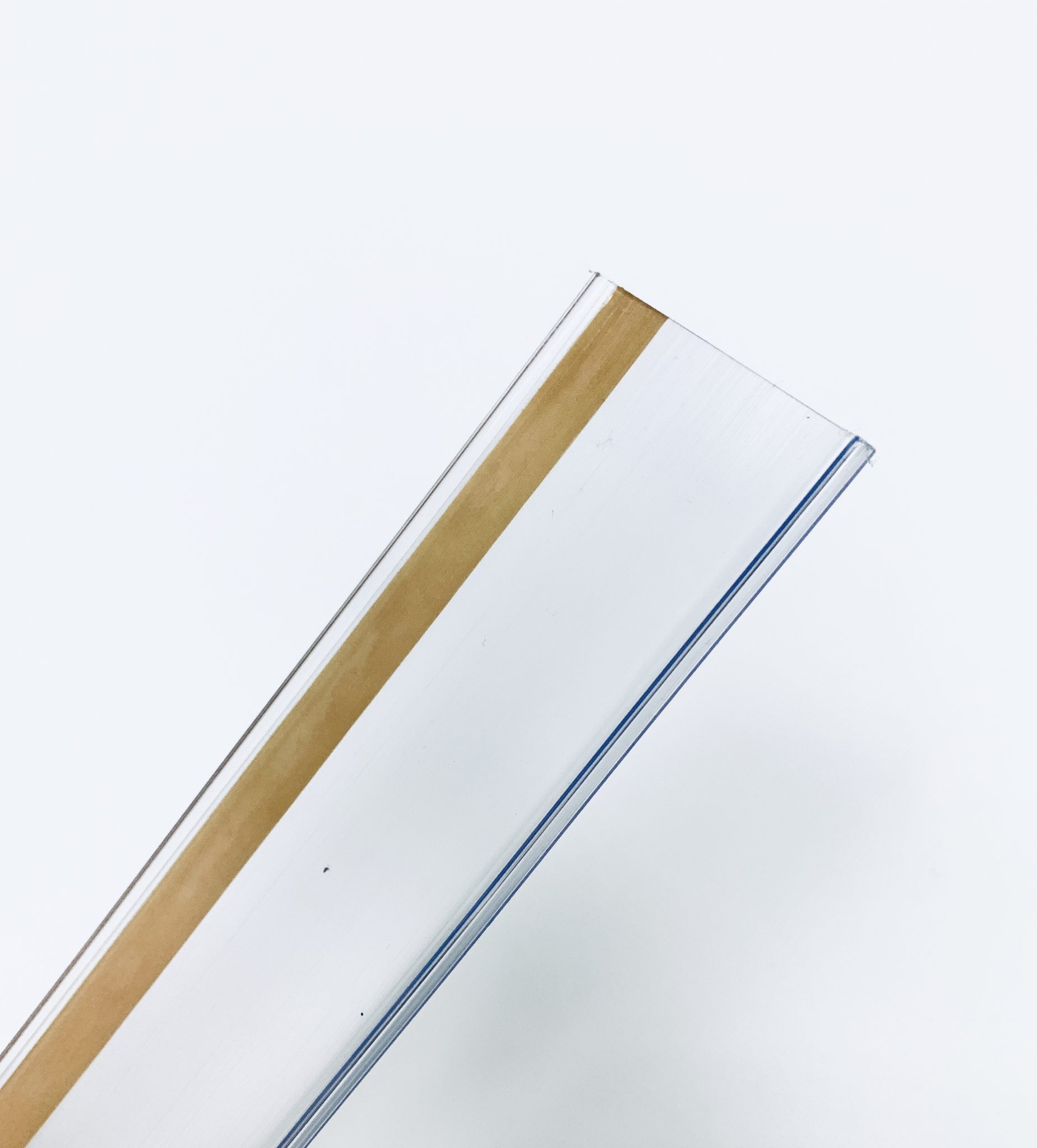 UPVC Channel with Double Sided Tape (Price Tag) - 39mm x 1220mm Clear ...