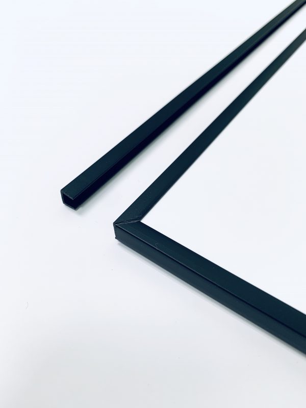 U-Shape Framing (Black) - 2.1m | Botak Sign Pte Ltd