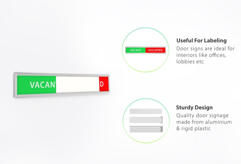 Door Sign with Slider (Print Only) (Artwork not included) - 40mm x ...