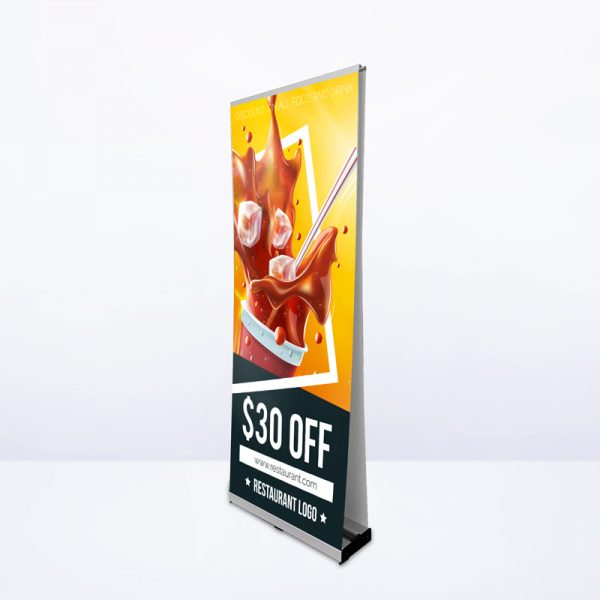 ROTI-DUO Roll Up Silver (Double Sided) - 85cm x 200cm | Botak Sign Pte Ltd