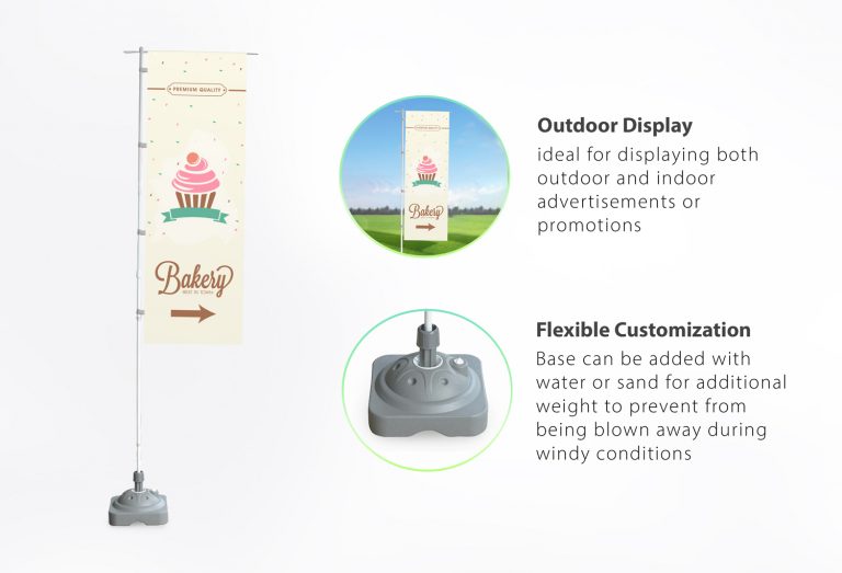 Flag stand (System Only) | Botak Sign Pte Ltd