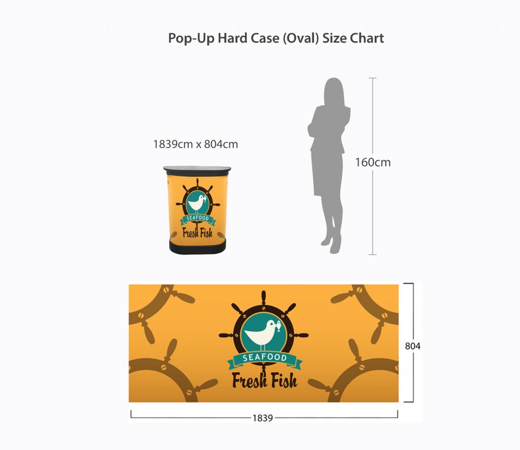 Oval Shape Hard Case | Botak Sign Pte Ltd