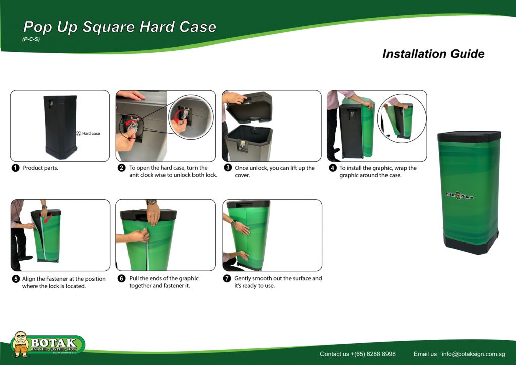 Square Shape Hard Case | Botak Sign Pte Ltd