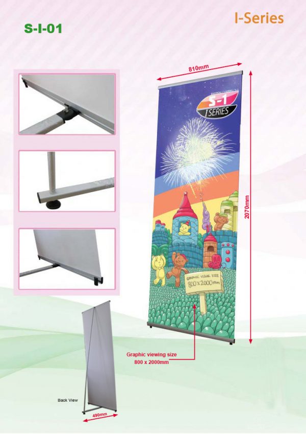 I-Banner Stand (System Only) - Grey | Botak Sign Pte Ltd
