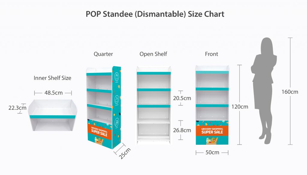 POP Standee (Dismantlable) (Large) - 120cm x 48.5cm x 25cm | Botak Sign ...