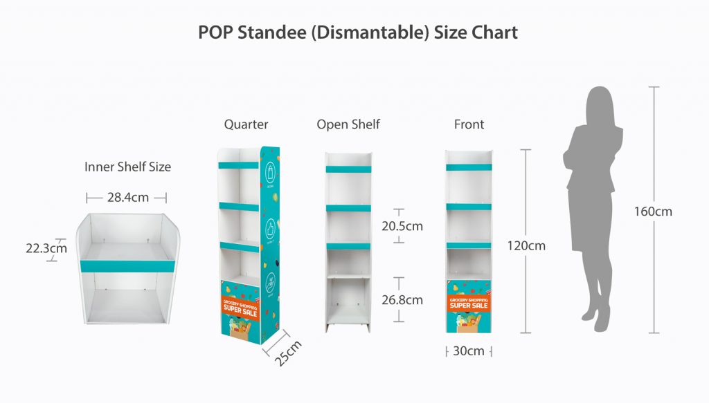 POP Standee Dismantlable Small 120cm X 28 5cm X 25cm Botak Sign POP Standee Dismantlable Small 120cm X 28 5cm X 25cm Botak Sign